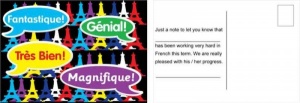 Learn Foreign Language Skills Praise Postcard "Tour Eiffel"