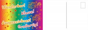 Learn Foreign Language Skills German praise words postcard
