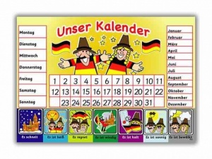 Learn Foreign Language Skills German Calendar