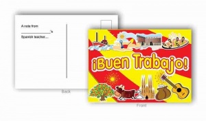 Learn Foreign Language Skills Buen Trabajo Praise Postcard