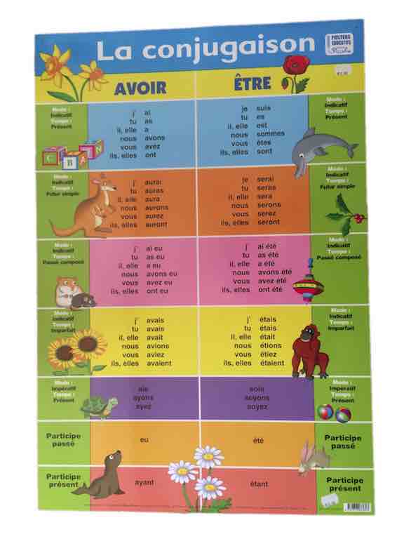Learn Foreign Language Skills Avoir et Etre - La conjugaison (double sided)