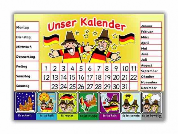 Learn Foreign Language Skills German Calendar