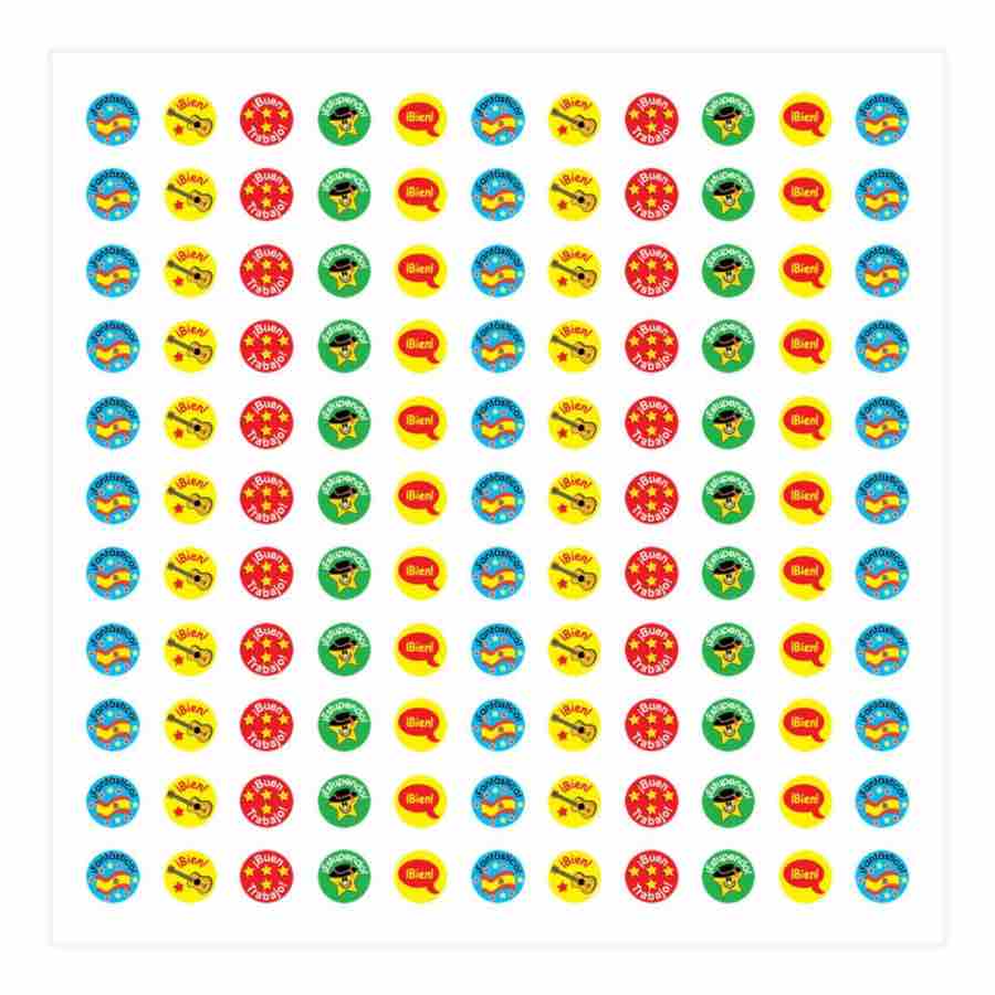 Learn Foreign Language Skills Spanish Mini reward sticker