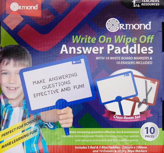 Learn Foreign Language Skills Write on wipe off answer paddles