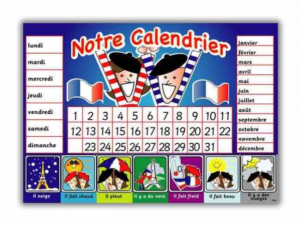 Learn Foreign Language Skills French Calendar
