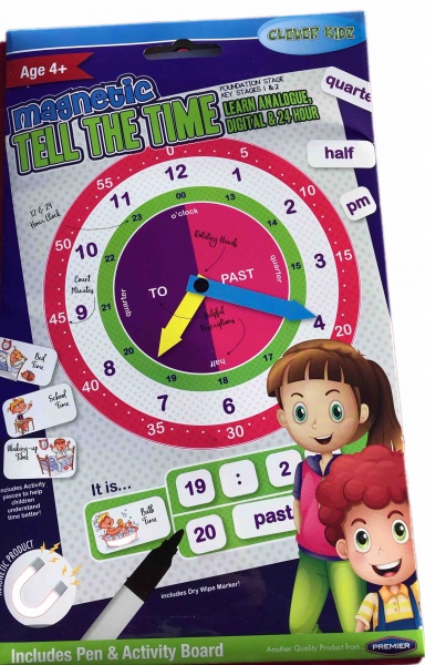 Learn Foreign Language Skills Magnetic tell the time set