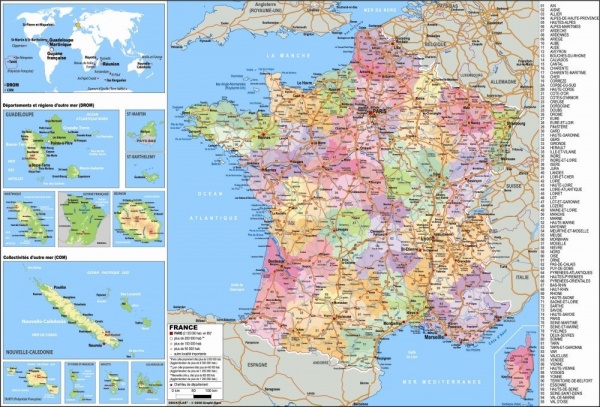 Learn Foreign Language Skills Map, France, Blotter, geography,