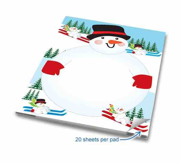 Learn Foreign Language Skills Snowman notepad
